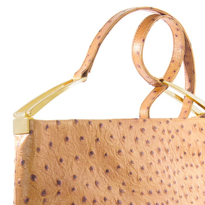 BB Simon Caramel Tan Italian Leather Swarovski Dotted Handbag Purse