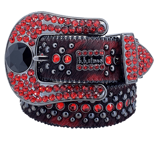 bb Simon Swarovski Crystals Italian Leather Belts Made in USA