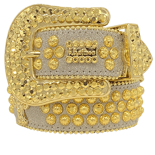 bb Simon Swarovski Crystals Italian Leather Belts Made in USA